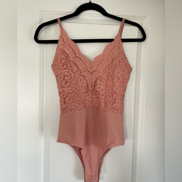 Tops | Boo Hoo Lace Bodysuit Never Worn | Poshmark